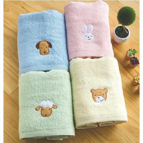 【台灣興隆毛巾】動物家族 毛圈款純棉浴巾 單條浴巾組 (多色可選) |浴巾|ETMall東森購物網