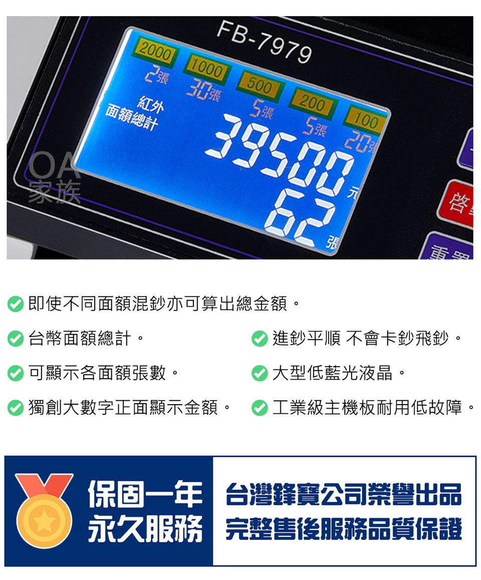 台灣鋒寶 FB-7979高階驗鈔機|點鈔機/驗鈔機|ETMall東森購物網
