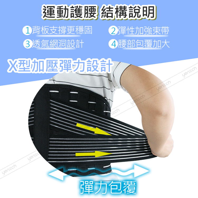 Yenzch 竹炭透氣運動護腰/台灣製 RM-10208《送冰涼速乾運動巾》|金秋購物節，全站最高39%回饋，消費滿額再抽999黃金|護腰/腹|ETMall東森購物網