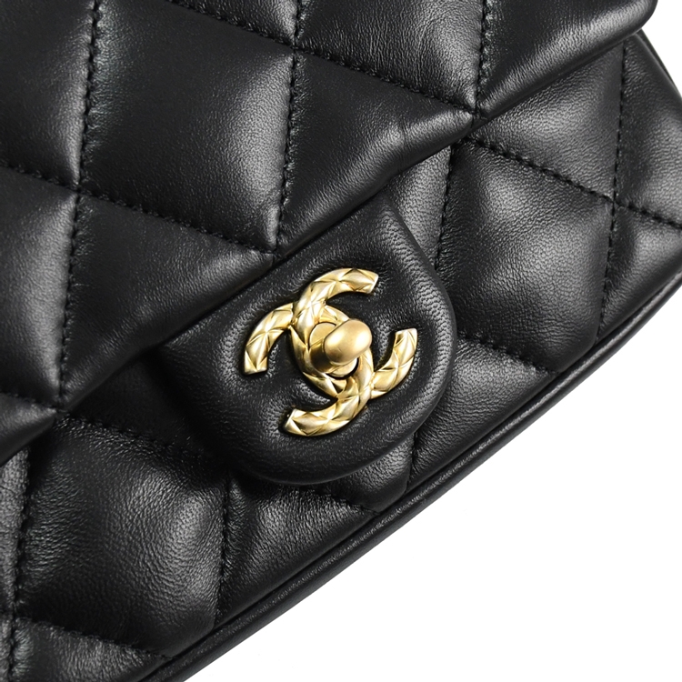 CHANEL AS4263 COCO系列經典雙C LOGO小羊皮口蓋金鍊包.黑|經典 CHANEL AS4263 COCO系列經典雙C LOGO小羊皮口蓋金鍊包.黑|經典