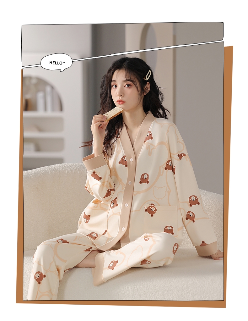 SCL促銷 和服款 秋冬睡衣 長袖褲 中大尺碼 居家睡衣長袖褲套裝 34397|長袖兩件睡衣褲|ETMall東森購物網