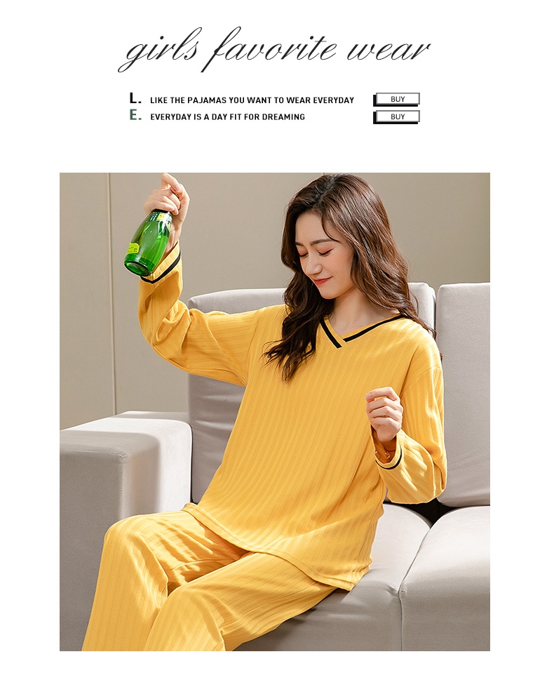 SCL促銷 簡約風 秋冬睡衣 長袖褲 中大尺碼 居家睡衣長袖褲套裝 1901|長袖兩件睡衣褲|ETMall東森購物網