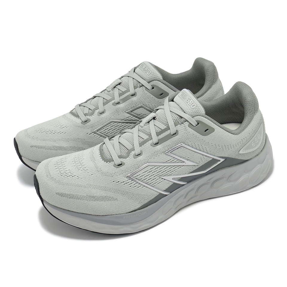 New Balance 慢跑鞋 Fresh Foam 680 V8 2E 男鞋 寬楦 灰 銀 緩衝 針織 運動鞋 NB M680RG8-2E|慢跑鞋|ETMall東森購物網