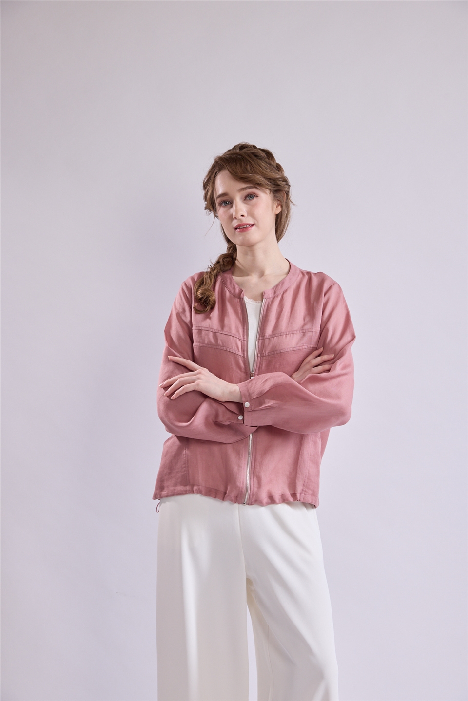 QWI亮彩絲綢亞麻外套組-獨|外套/大衣|ETMall東森購物網