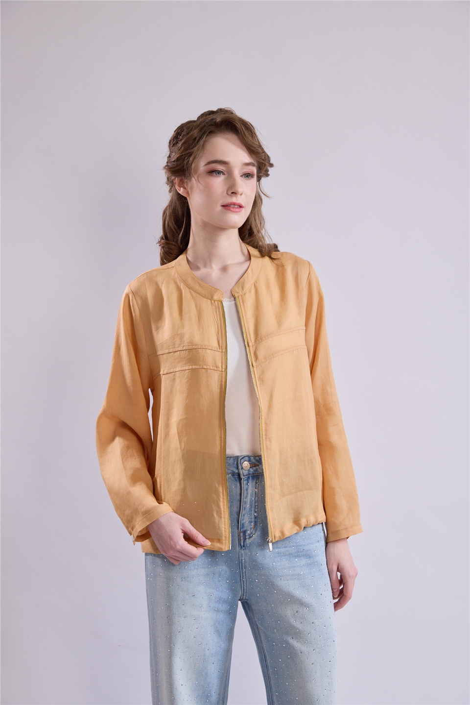 QWI亮彩絲綢亞麻外套組-獨|外套/大衣|ETMall東森購物網