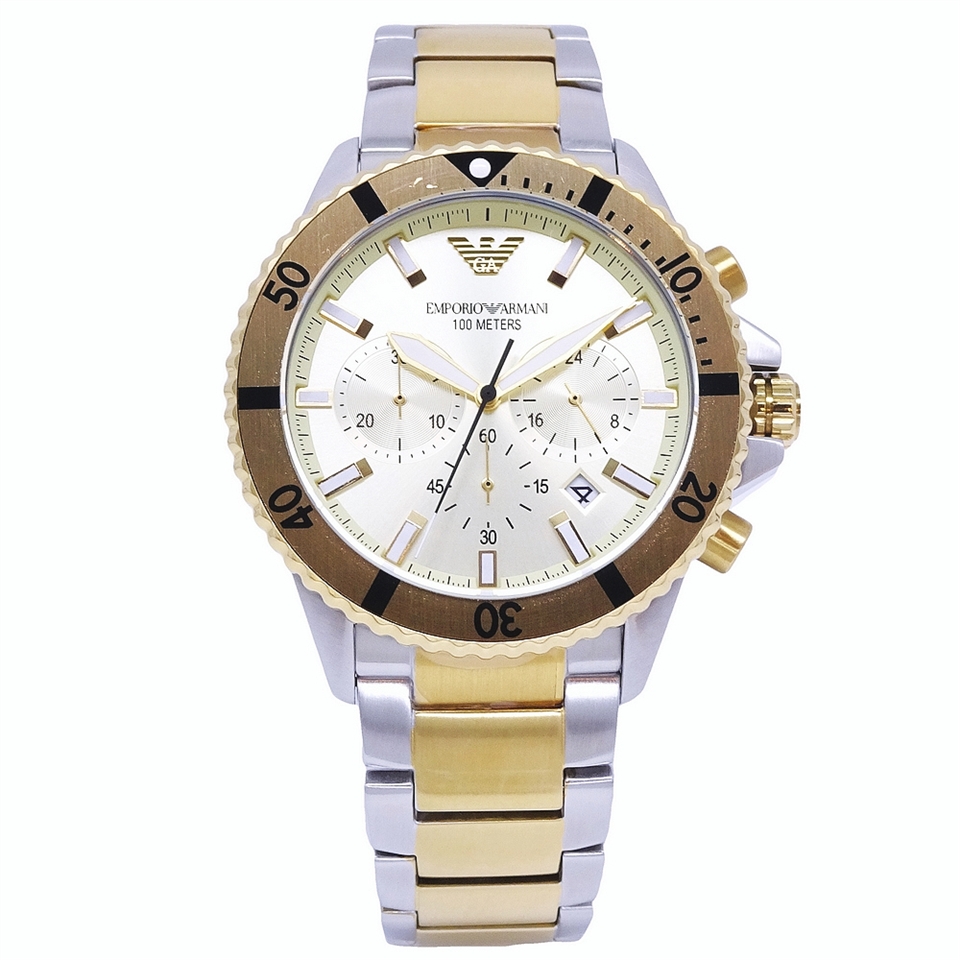 EMPORIO ARMANI 鋼鐵人旋風再起優質計時腕錶-半金-AR11606|Emporio Armani|ETMall東森購物網