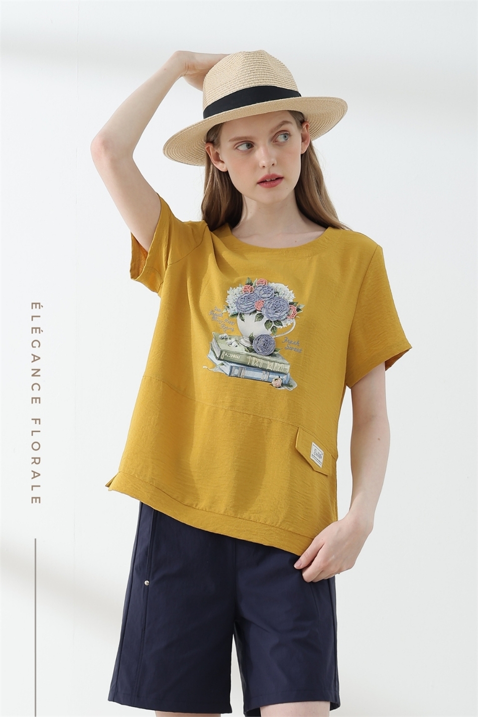 HsinGo 夏日花語立線浮雕繡精品歐風上衣組|上衣|ETMall東森購物網