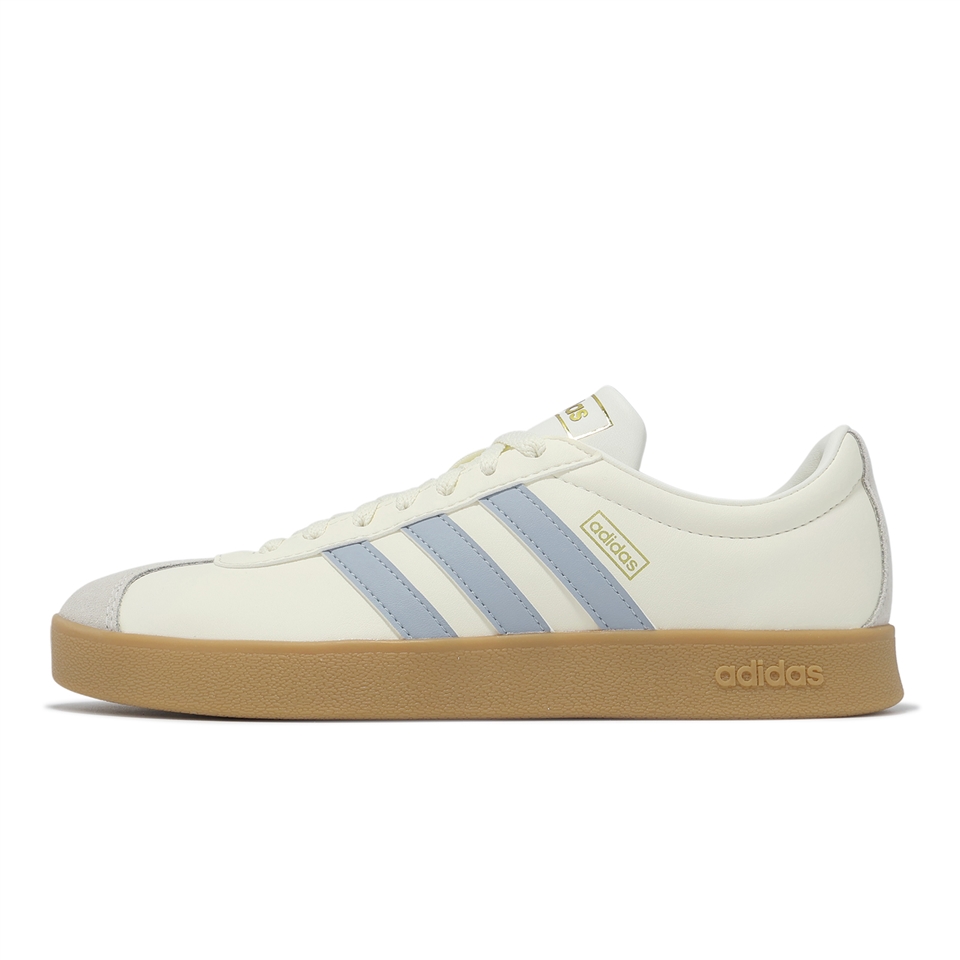 adidas 休閒鞋 VL Court 2.0 男鞋 女鞋 米 藍 復古 膠底 低筒 愛迪達 JH5063|休閒運動鞋|ETMall東森購物網