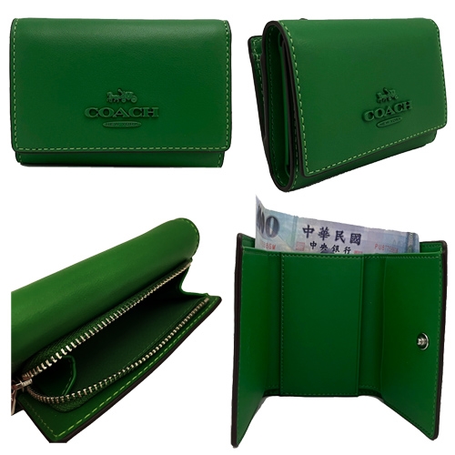 【COACH】三折拉鍊零錢袋鈔票短夾(均一價)|COACH短夾|ETMall東森購物網
