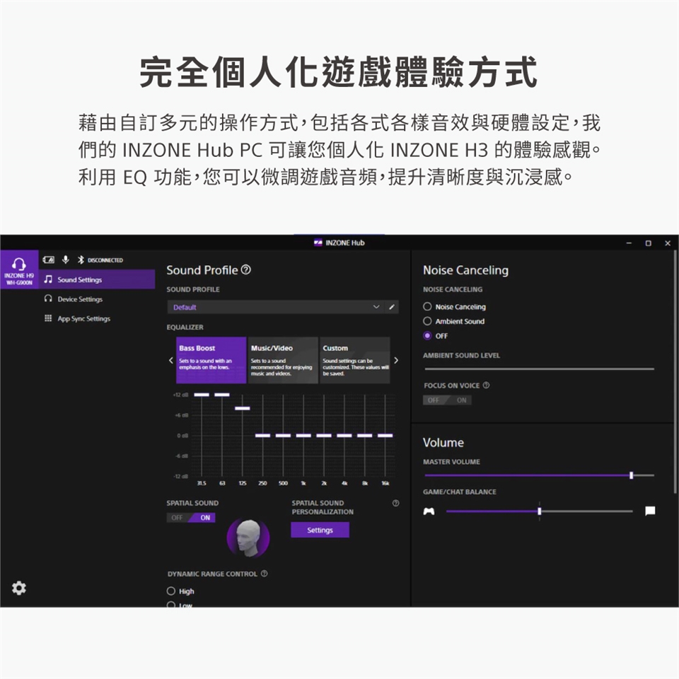 SONY MDR-G300 無線降噪電競耳機 (INZONE H3 )-2色 可選|Sony|ETMall東森購物網