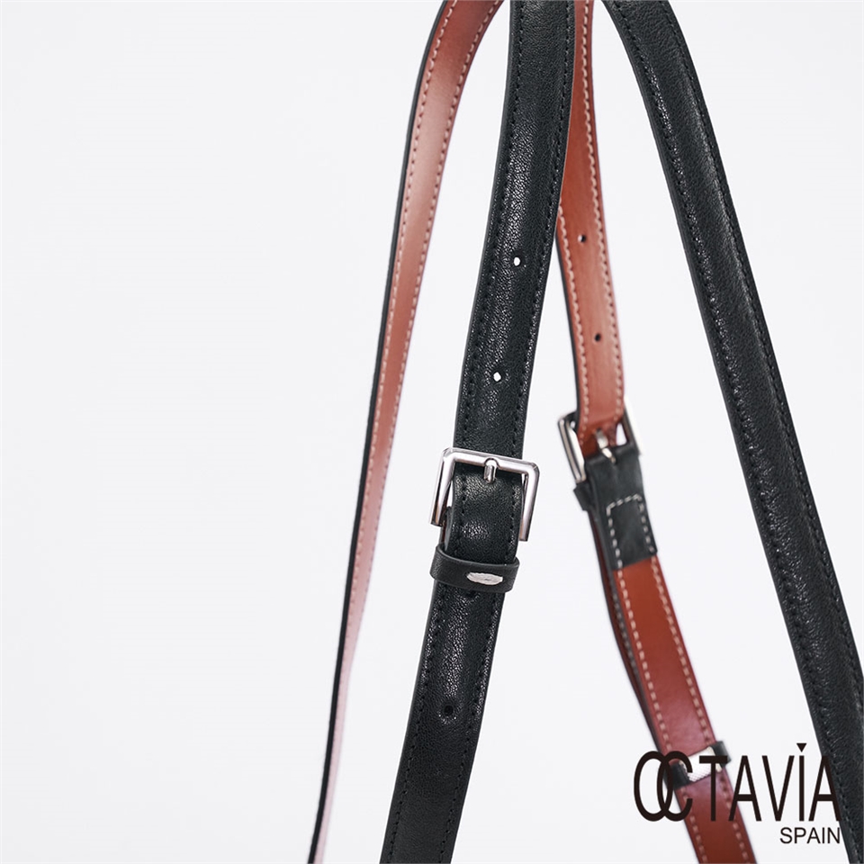 OCTAVIA8 真皮- 雙子星 小羊皮雙帶子百變梯桶型手提肩背包|肩背包|ETMall東森購物網