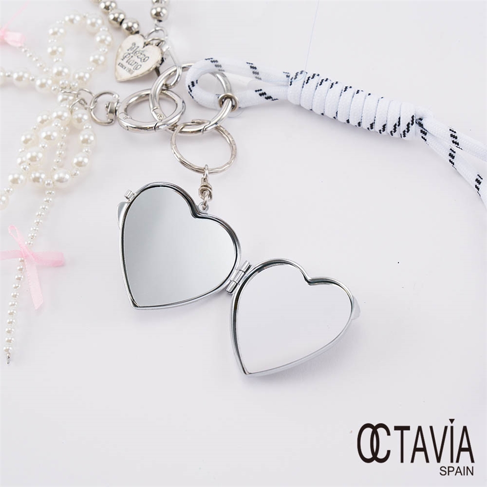 OCTAVIA 8 - 小公主 珍珠蝴蝶愛心鏡愛心銀串幸運繩手機包包吊飾- 公主白|吊飾/鑰匙圈/串珠|ETMall東森購物網