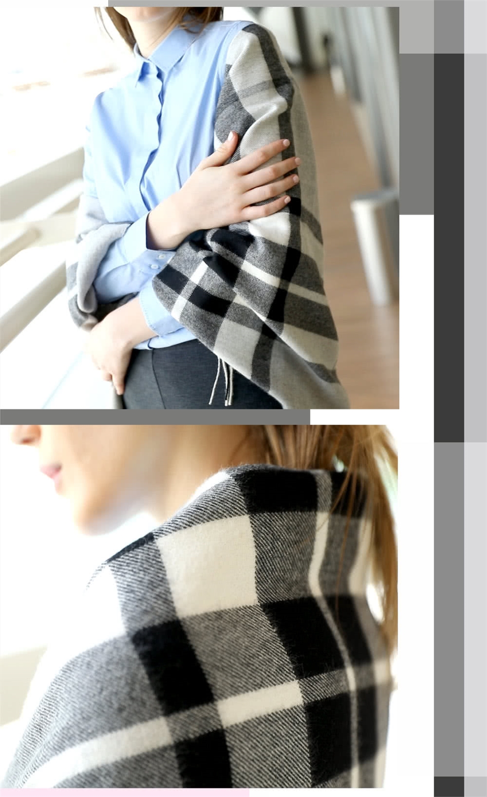【Bronte】英國原裝格紋100%羔羊駝披肩-1入(大圍巾/保暖圍巾/秋冬圍巾/披肩)|羊毛圍巾/披肩|ETMall東森購物網