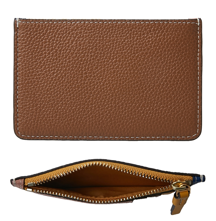 【TORY BURCH】拼接皮革卡夾零錢包-粉紅加多色|長夾/中短夾/零錢包|ETMall東森購物網