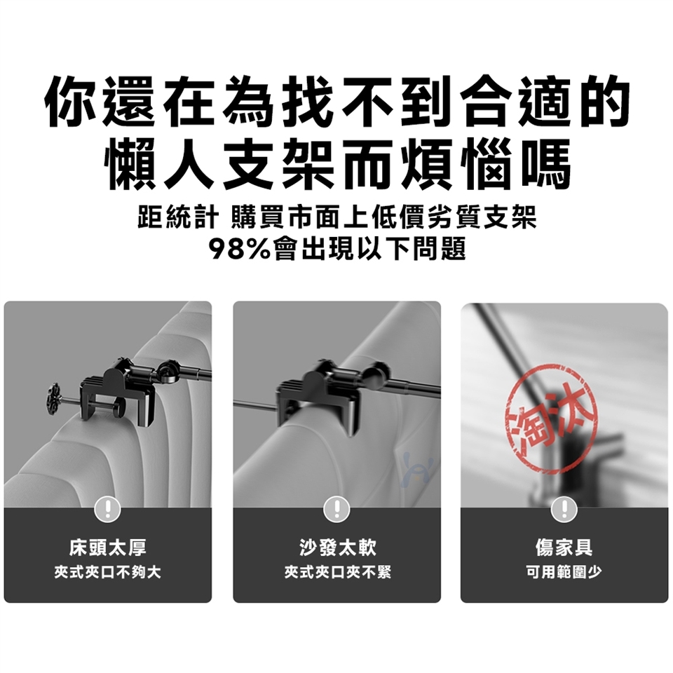 【Secaii設彩品牌店】【加粗合金 萬向機械臂】多功能手機支架 手機支架 手機架 懶人手機架 萬向手機平板支架 360°無極調節|手機/平板支架|ETMall東森購物網