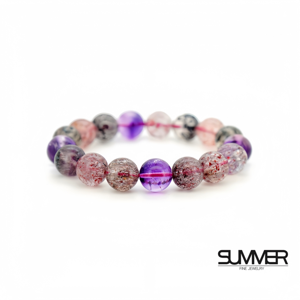 【SUMMER寶石】三輪骨幹彩超七手珠41.9g (12mm)|超七|ETMall東森購物網