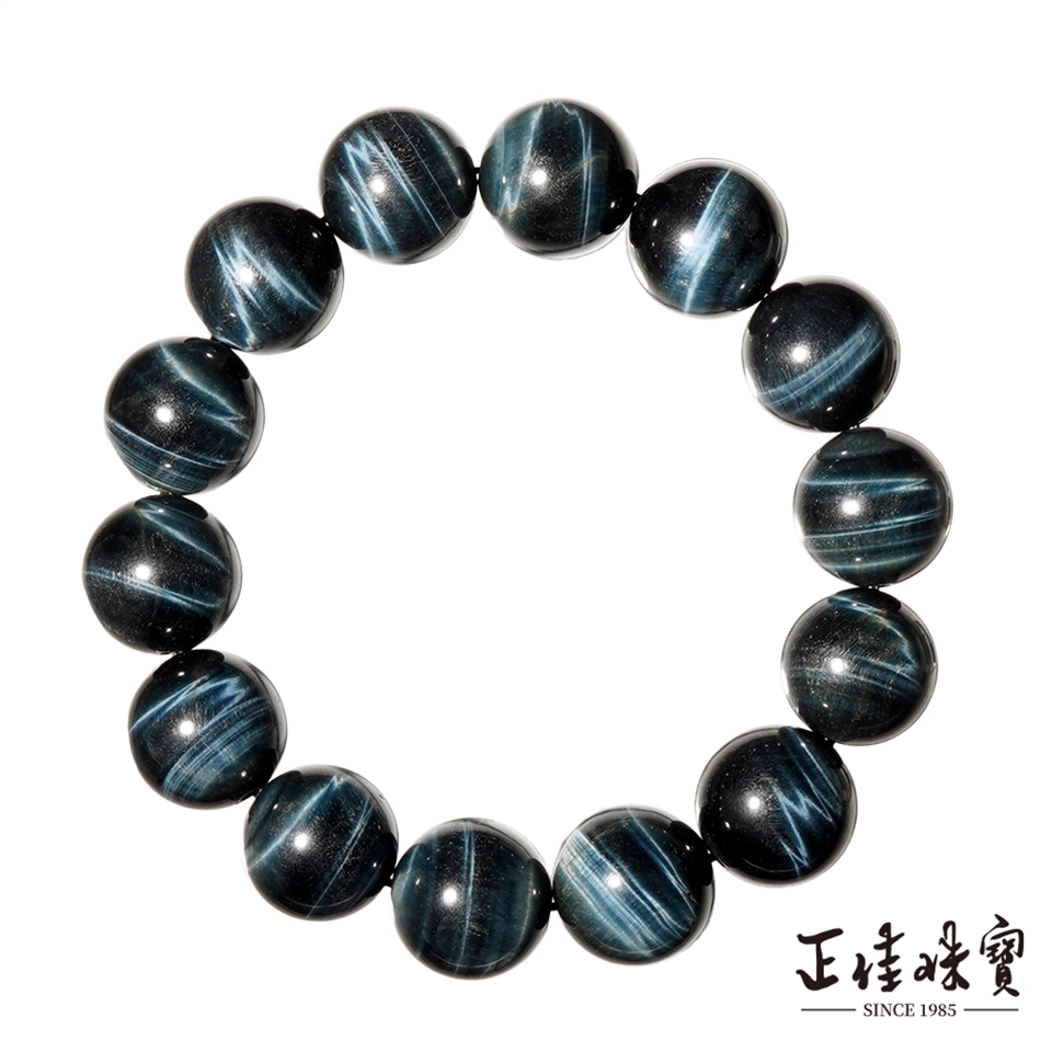 【正佳珠寶】藍虎眼石 頂級對眼閃電藍虎眼 16mm 藍虎眼手珠|手鍊|ETMall東森購物網
