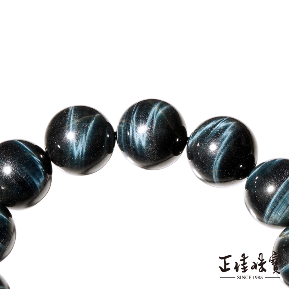 【正佳珠寶】藍虎眼石 頂級對眼閃電藍虎眼 16mm 藍虎眼手珠|手鍊|ETMall東森購物網