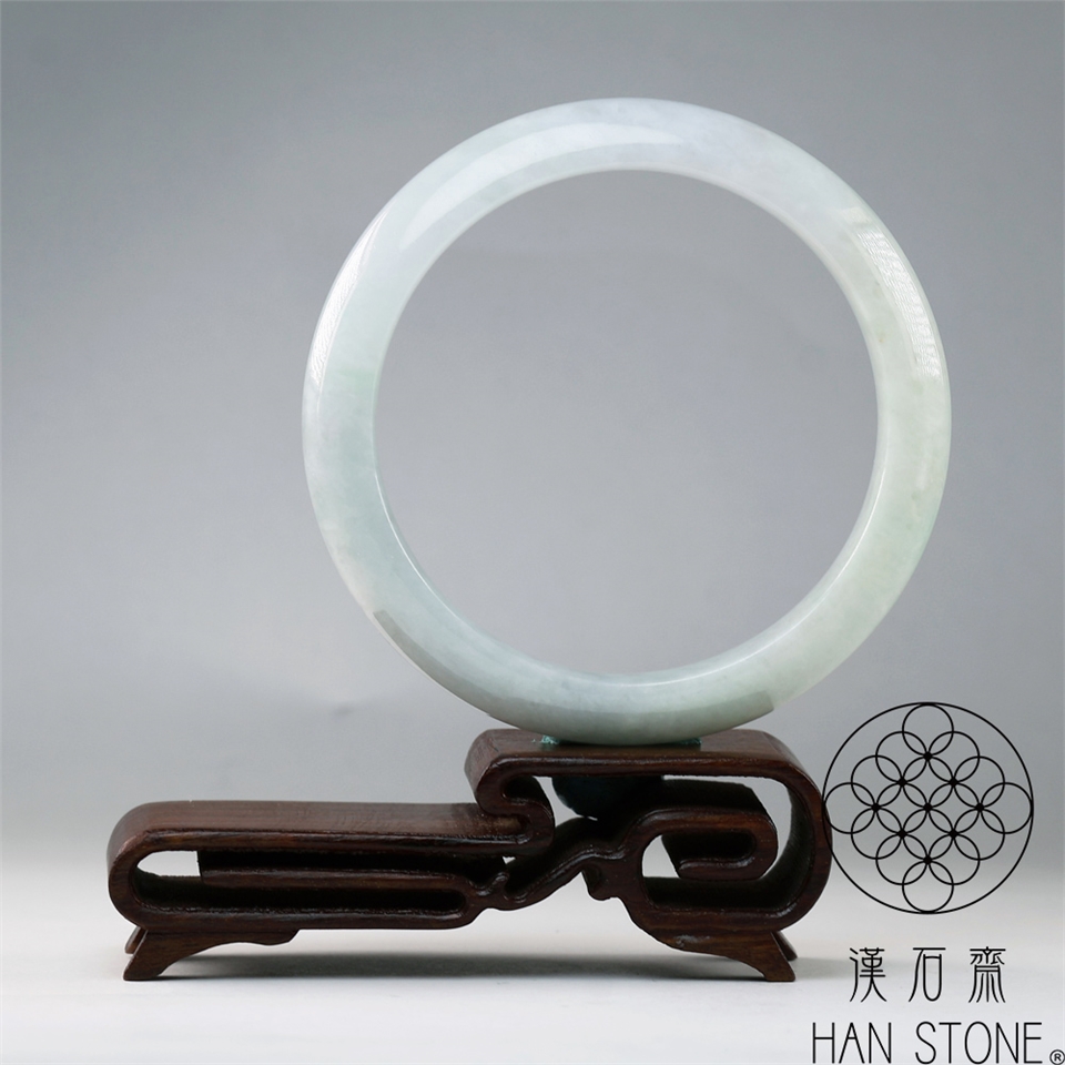 【漢石齋】天然翡翠A貨 手鐲玉鐲 飄花種 福 利 品(手圍18.3/ 版寬12.7mm)|18-18.9|ETMall東森購物網
