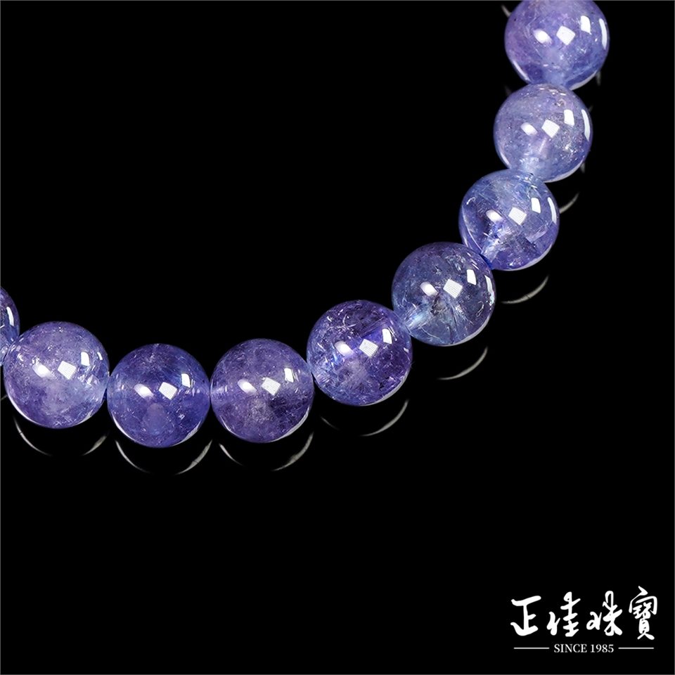 【正佳珠寶】坦桑石 超頂級透體 紫羅蘭丹泉石 7.3-7.8mm 坦桑石手珠|手鍊|ETMall東森購物網