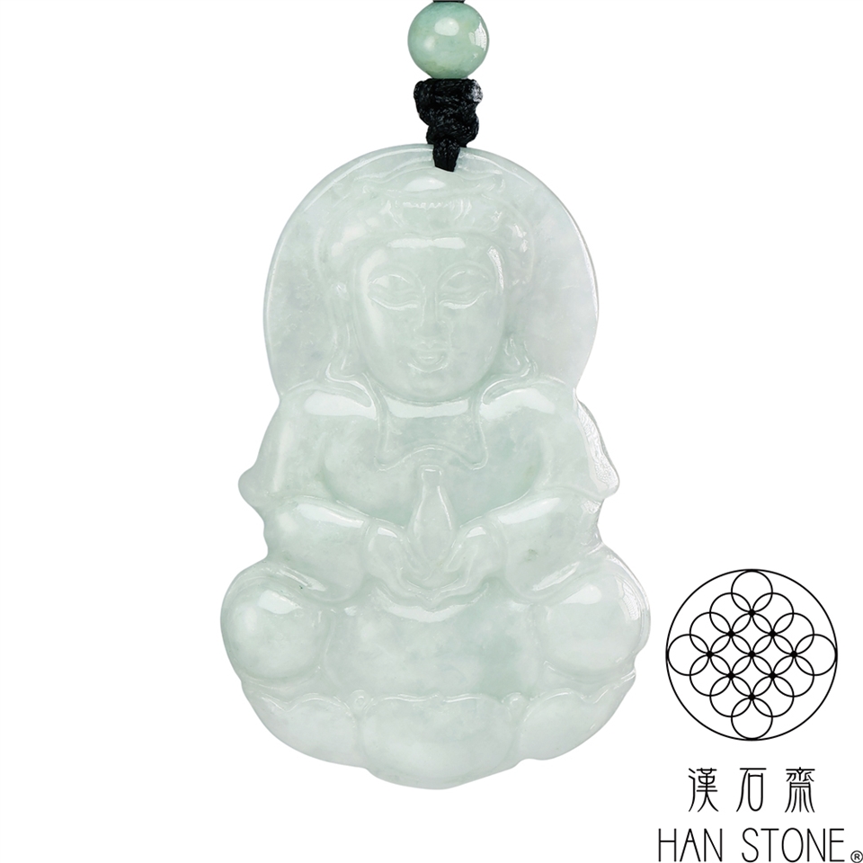 【漢石齋】天然翡翠A貨 觀音玉佩吊墜 細糯芙蓉種(31*47*5mm)|觀音|ETMall東森購物網