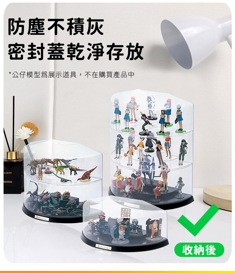日本ISETO 日本製橫式階梯展示盒 透明公仔模型收藏盒-雙層33.6×12×28.3cm|桌上置物架|ETMall東森購物網