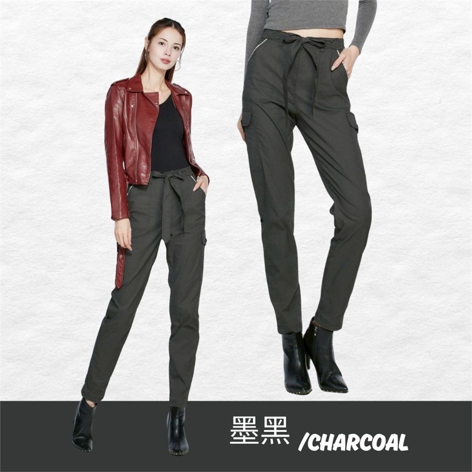 【戶外趣】女款雙彈腰防潑水抗UPF50+舒適機能日系美型長褲 (HPL008墨灰/彩藍)|長褲|ETMall東森購物網