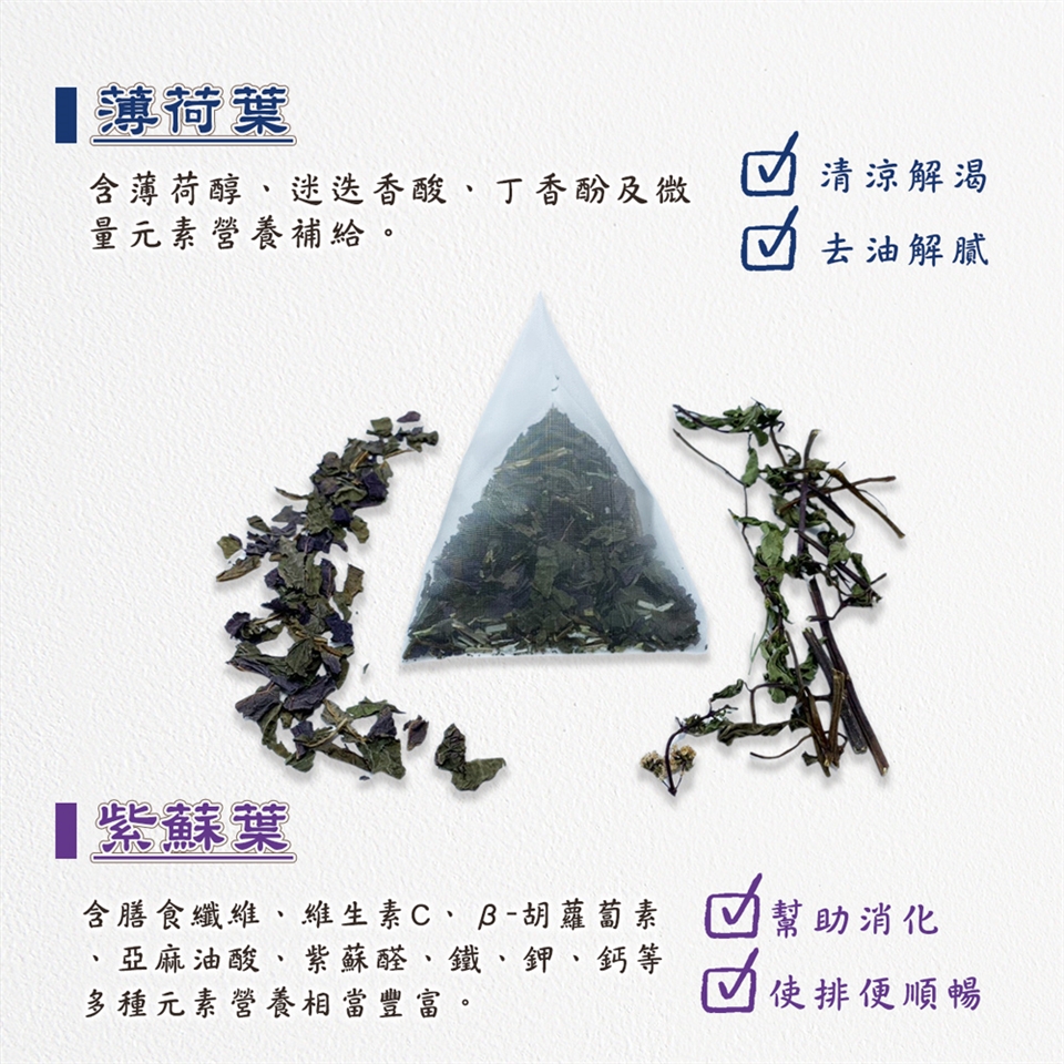 【蔘大王】薄荷紫蘇風涼茶包X2組（3gX10入/組）調整體質 養顏美容 幫助消化 去油解膩|國寶茶/機能養生茶|ETMall東森購物網