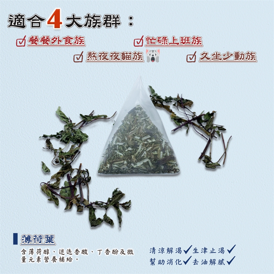 【蔘大王】薄荷清涼消化茶包X10組（3gX10入/組）去油解膩 調整體質 幫助入睡 降火氣|國寶茶/機能養生茶|ETMall東森購物網