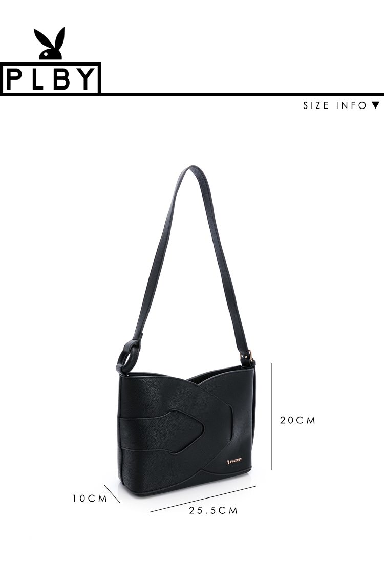 PLAYBOY - 斜背包 Groove系列 - 黑色|側背包|ETMall東森購物網