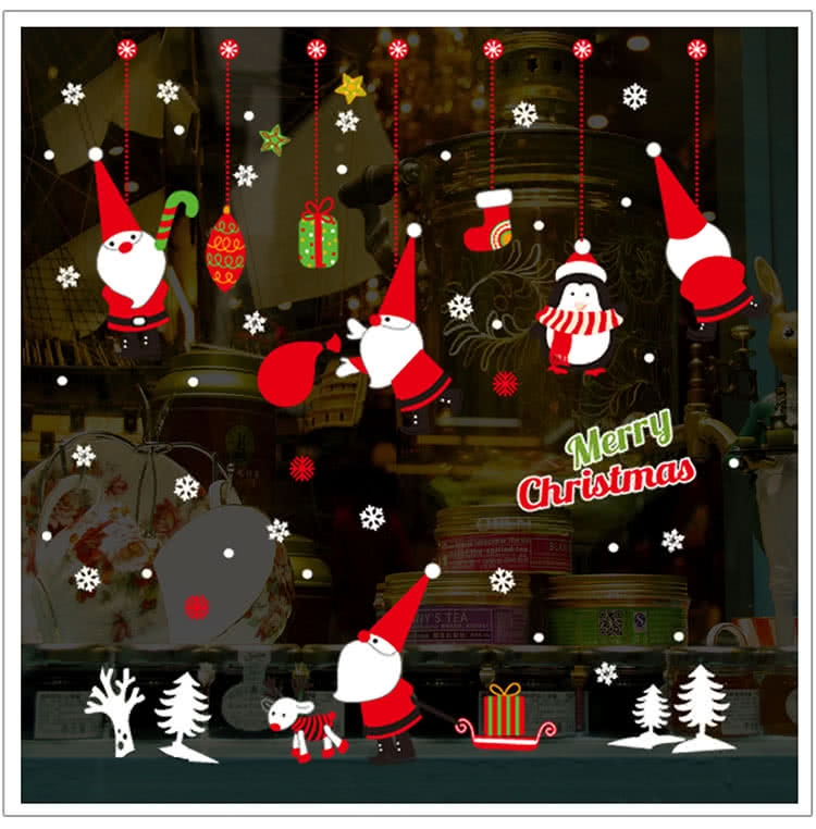 時尚壁貼-聖誕老人企鵝JJ808|壁貼|ETMall東森購物網