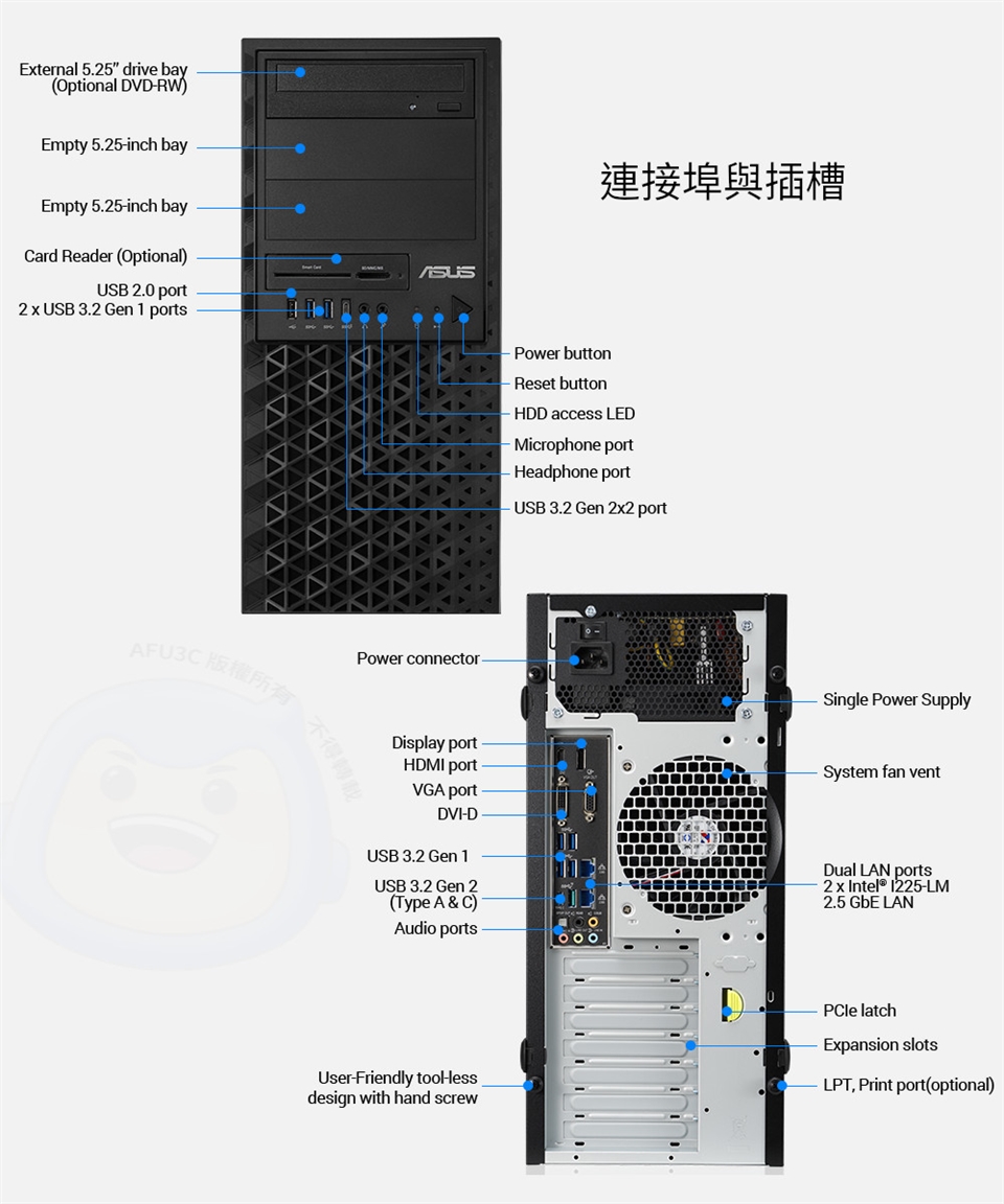 ASUS華碩 W680 商用工作站 i5-14500/128G/512G SSD+1TB/RTX PRO 4000/Win11專業版/三年保固|商用系列|ETMall東森購物網