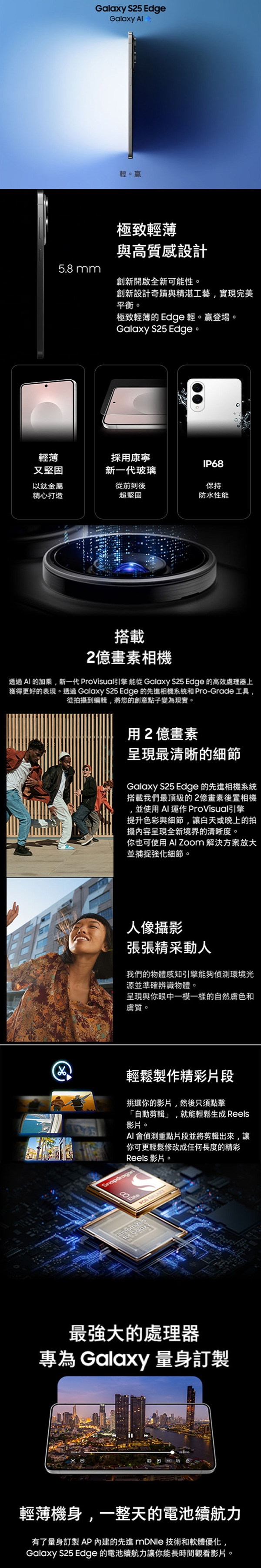 【拆封新品】Samsung Galaxy S25 Edge SM-S9370 12G/256G|S25 Edge|ETMall東森購物網