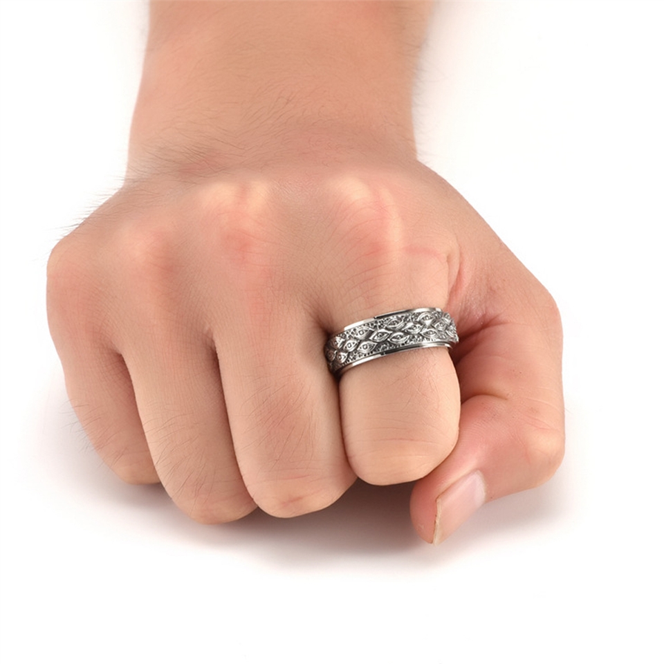 ANGEL 上帝之眼男款不銹鋼可旋轉戒指(3色可選)|其他材質/款式|ETMall東森購物網