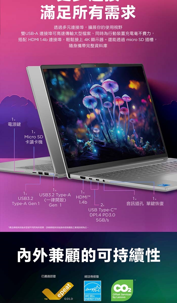 (規格升級)Lenovo聯想 IdeaPad Slim 5 83ND000KTW 16吋商務筆電 Ultra 7 255H/64G/1.5TB/W11|Slim 5/5i 系列|ETMall東森購物網
