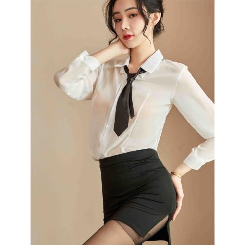 性感純欲內衣女緊身包臀秘書制服老師套裝OL夜店游戲激情誘惑睡衣|睡衣/家居服套裝|ETMall東森購物網