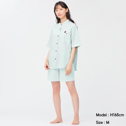 GU/極優鬼滅之刃聯名款女款睡衣短袖短褲家居服套裝335465/335371|睡衣/家居服套裝|ETMall東森購物網