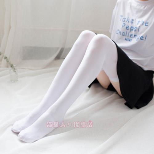 80cm天鵝絨大腿襪女日系120d不透肉白黑灰膚色超長加大高筒過膝襪|中筒襪|ETMall東森購物網