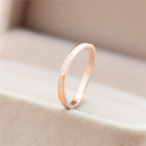 女單調潮流個性ins 18K玫瑰金|戒指/指環|ETMall東森購物網