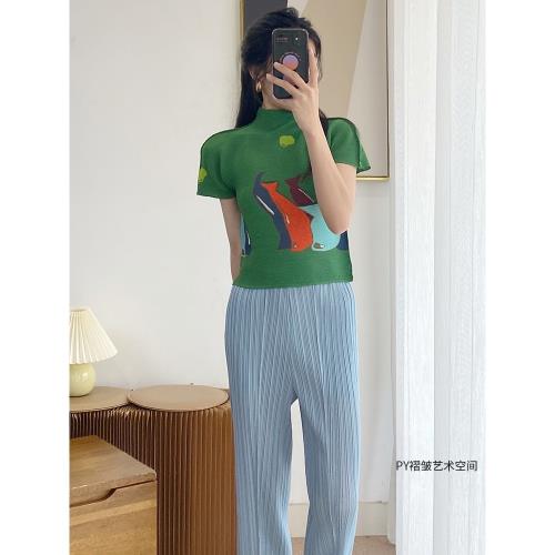 PY褶皺短袖氣質上衣薄款T恤衫|T恤|ETMall東森購物網