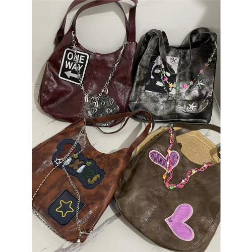 復古vintage y2k辣妹棕色腋下包|通用款女包|ETMall東森購物網