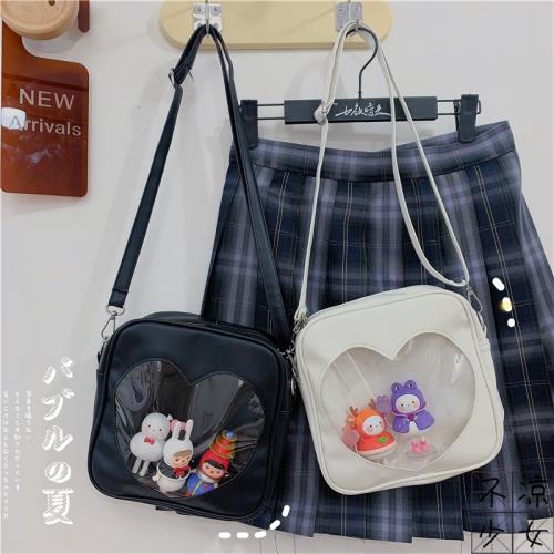 PU可愛斜挎日系小清新透明痛包|通用款女包|ETMall東森購物網