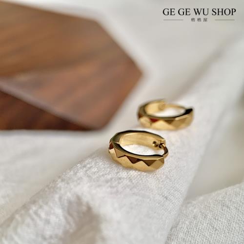 316L手作菱形切面鈦鋼超保色耳圈|耳環|ETMall東森購物網