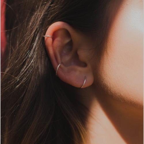 ins手作18K金養耳洞女鼻環圓圈|耳環|ETMall東森購物網