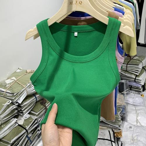 U領螺紋純色修身無袖T恤吊帶背心|背心吊帶|ETMall東森購物網