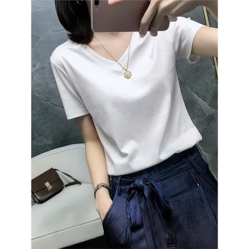 V領80支雙面絲光棉t恤體桖短袖|T恤|ETMall東森購物網