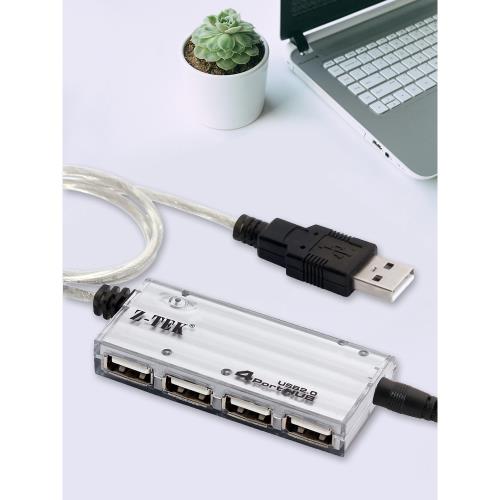 z-tek力特USB分線器HUB擴展4PORT口USB2.0集線器ZK033A帶電源ztek支持樹莓派隔離電流防止倒灌安卓收銀機免驅|3C周邊|ETMall東森購物網