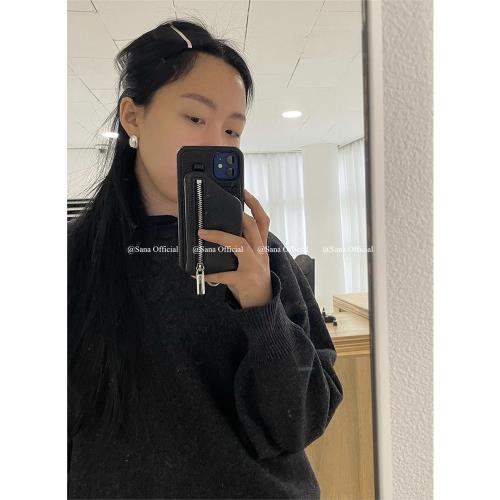 Sana Official ins博主同款錢包手機殼小眾設計荔枝紋PU皮外殼|手機保護套/殼|ETMall東森購物網