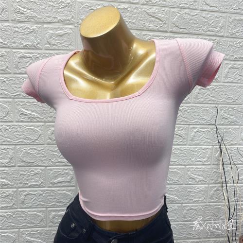 BM小方領露臍上衣韓國INS短袖t恤|T恤|ETMall東森購物網