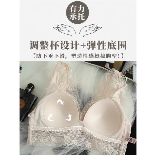 內衣收副乳調整型蕾絲美背bra薄無鋼圈女胸罩小胸聚攏背心式文胸|胸罩|ETMall東森購物網